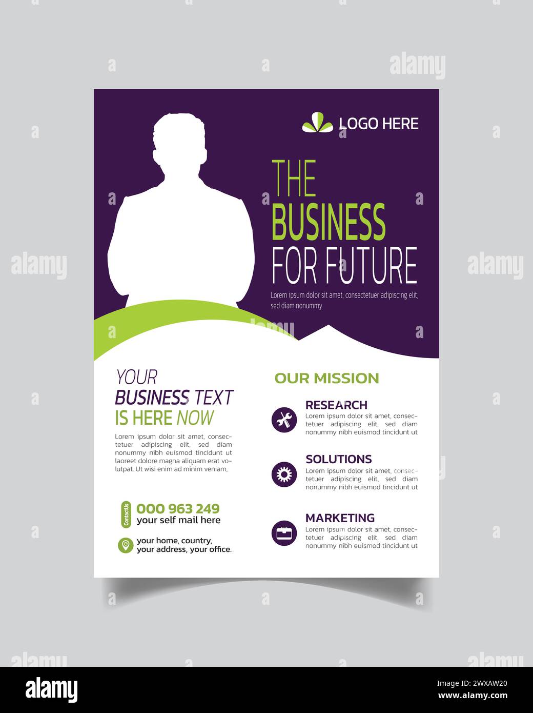 Mindful Tidy Agency Flyer and Creative Business Leaflet Template Stock Vector Image & Art - Alamy