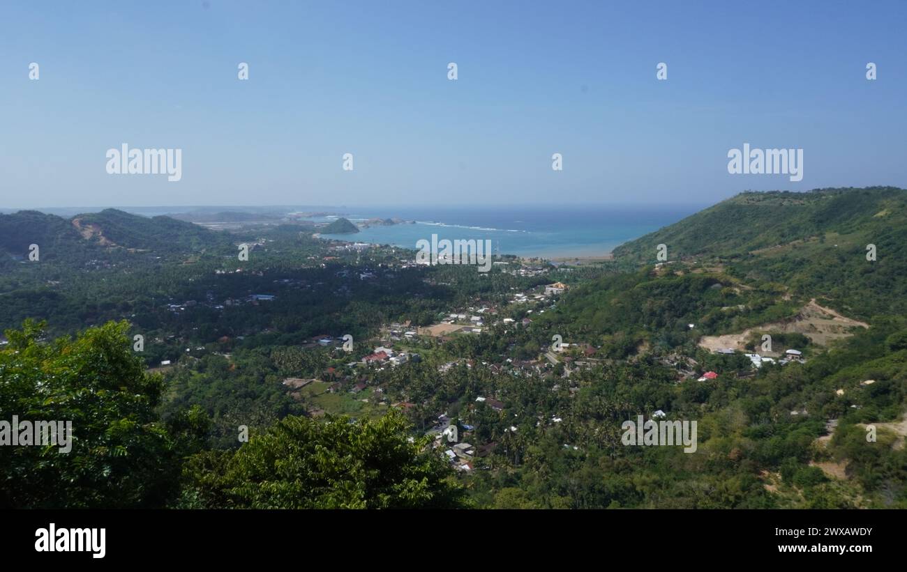 The view of the city of Central Lombok from above that can be seen with ...