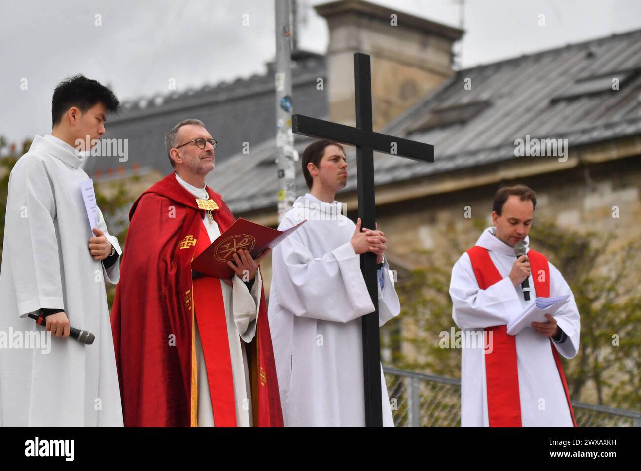 Paris, France. 29th Mar, 2024. Monsignor Olivier Ribadeau-Dumas, rector ...