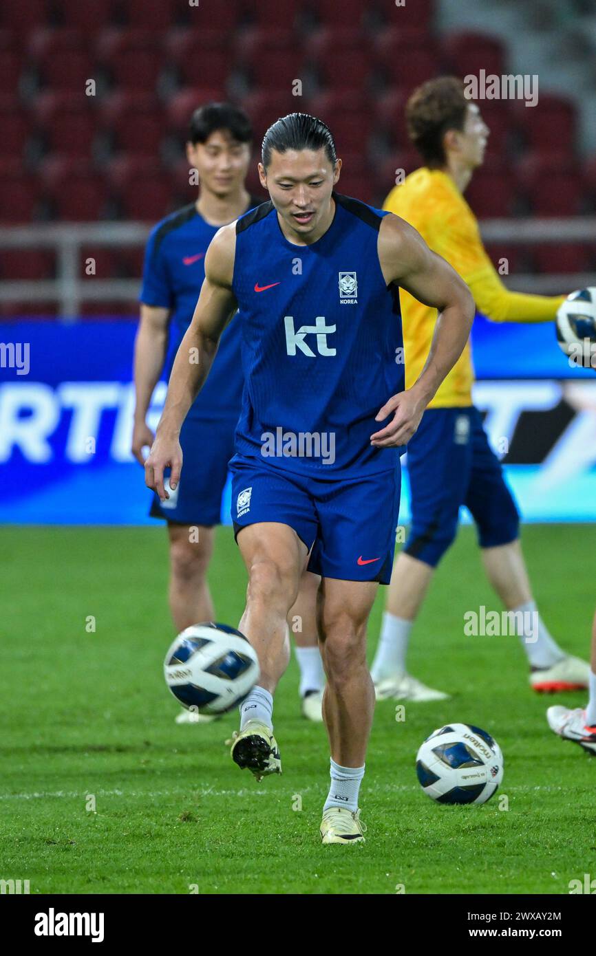 Cho Gue-sung players of South Korea during training session. South ...