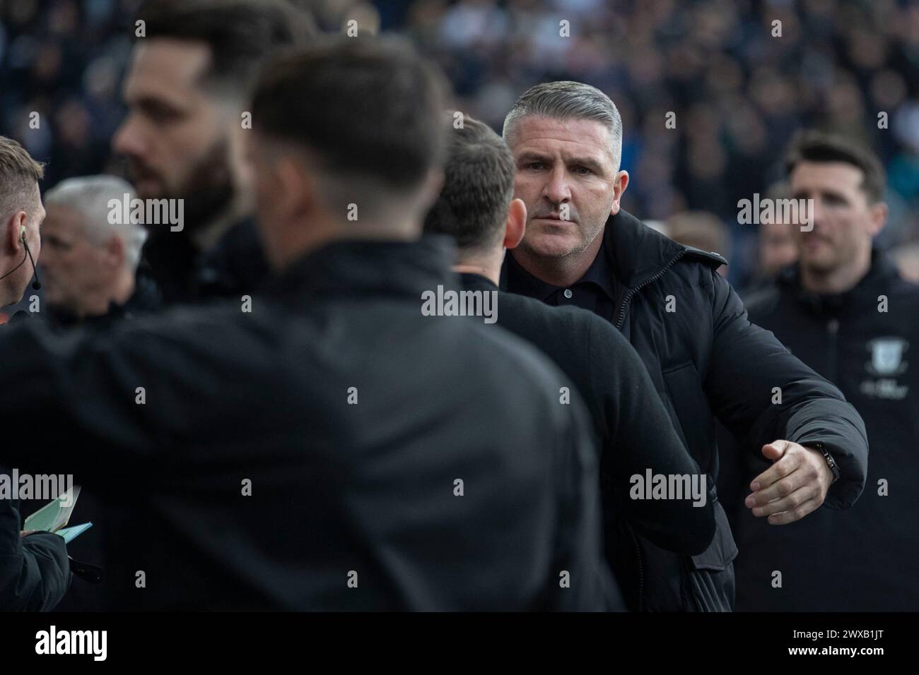 Preston manager Ryan Lowe during the Sky Bet Championship match between ...