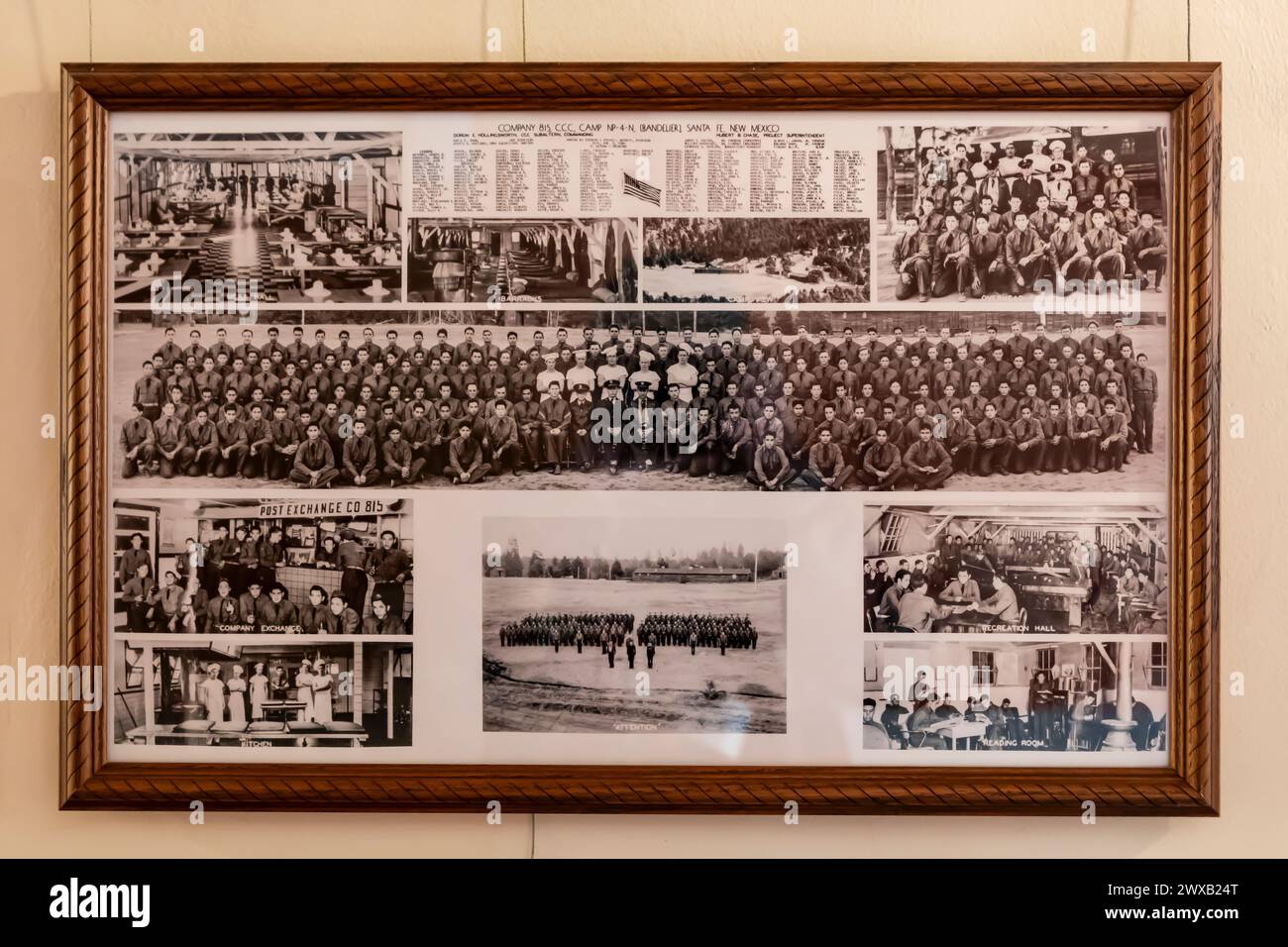 Photos of CCC company at Camp 815 with facilities and activities in ...