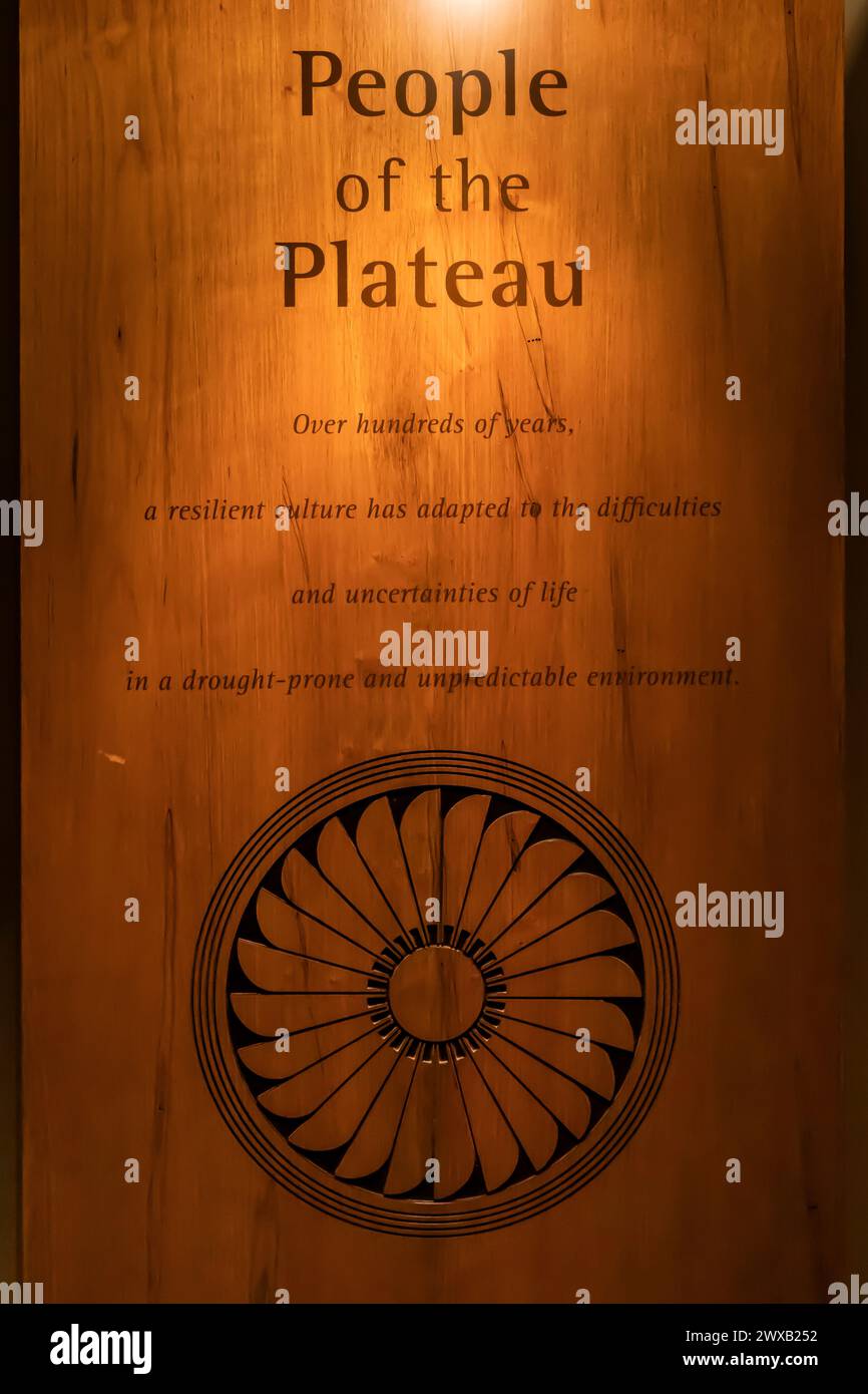 People of the Plateau exhibit in visitor center, Bandelier National ...