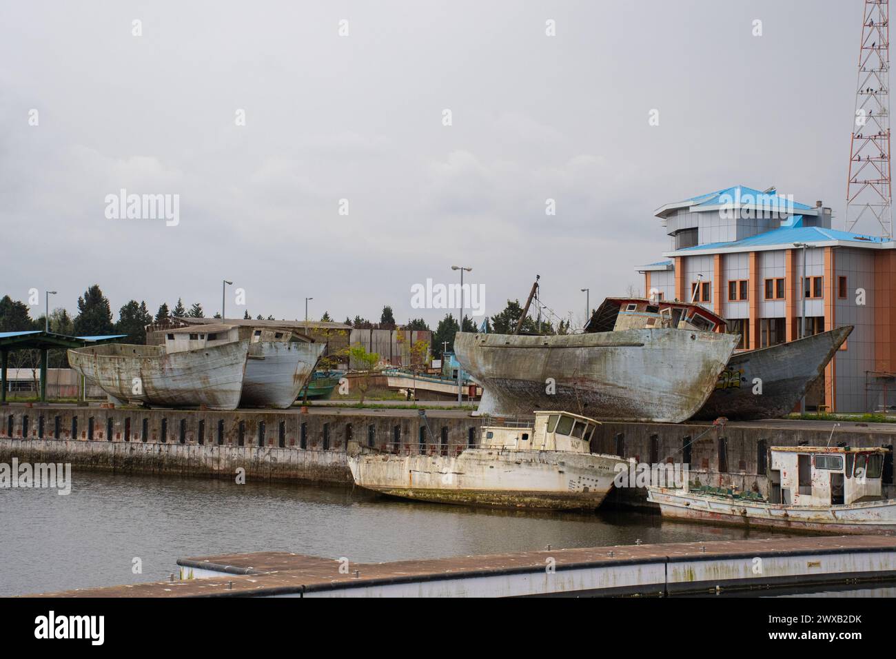 A quiet day in the nature of the lake Rasht, Gilan province, Iran Stock ...
