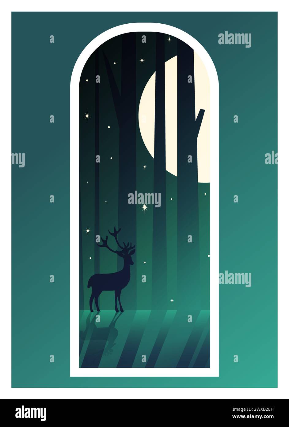 Foggy forest wallpaper Cut Out Stock Images & Pictures - Alamy