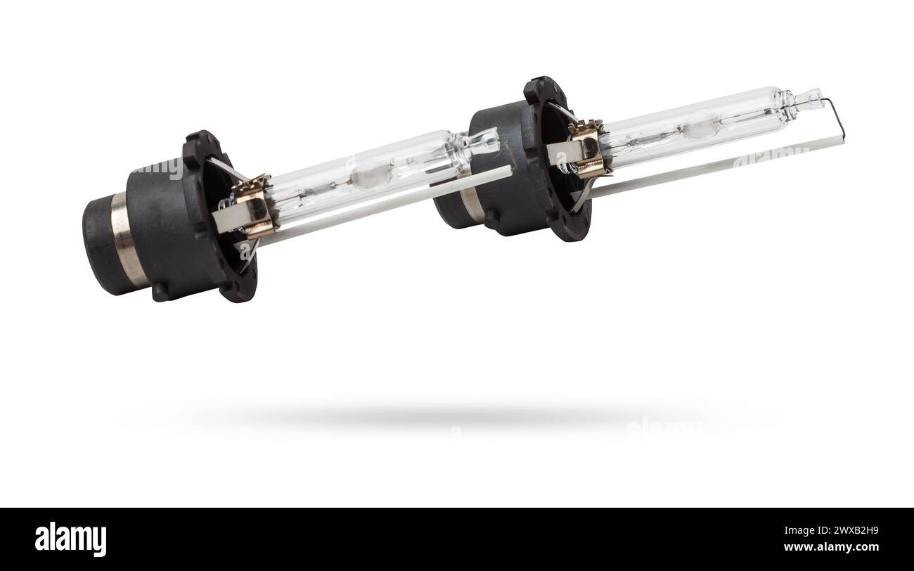 Xenon is a new lamp for automotive headlights on a white background ...
