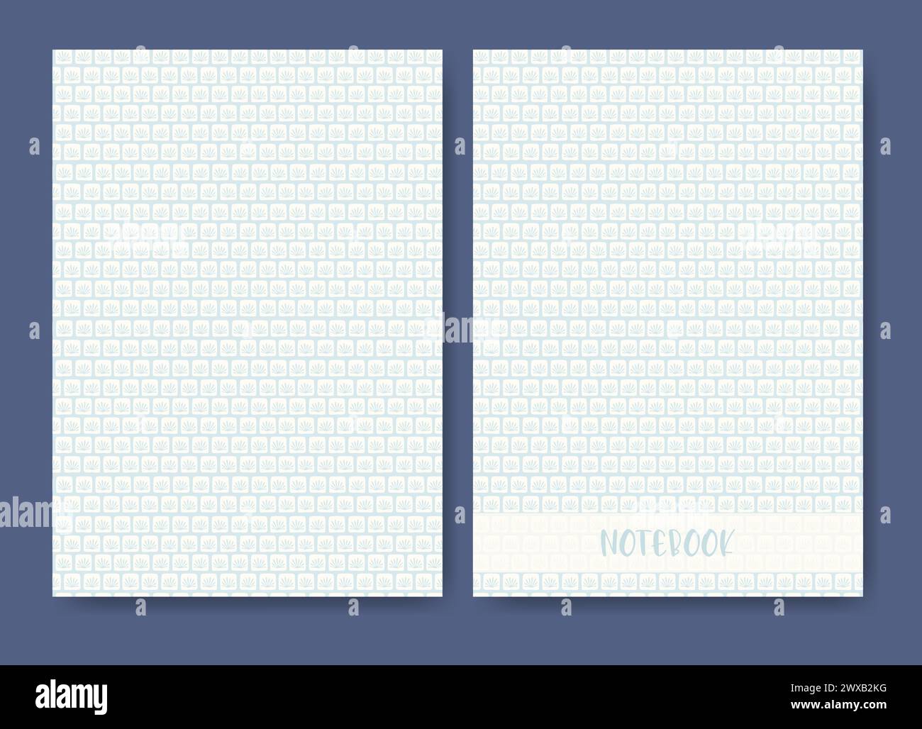 Notebook with abstract pattern. Cover page design winter theme ...