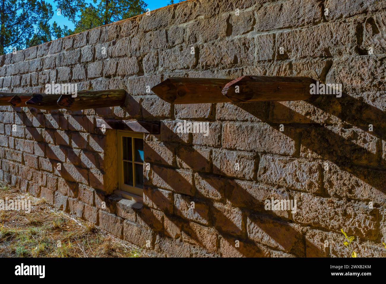 Part of headquarters complex constructed by the CCC in the Pueblo ...