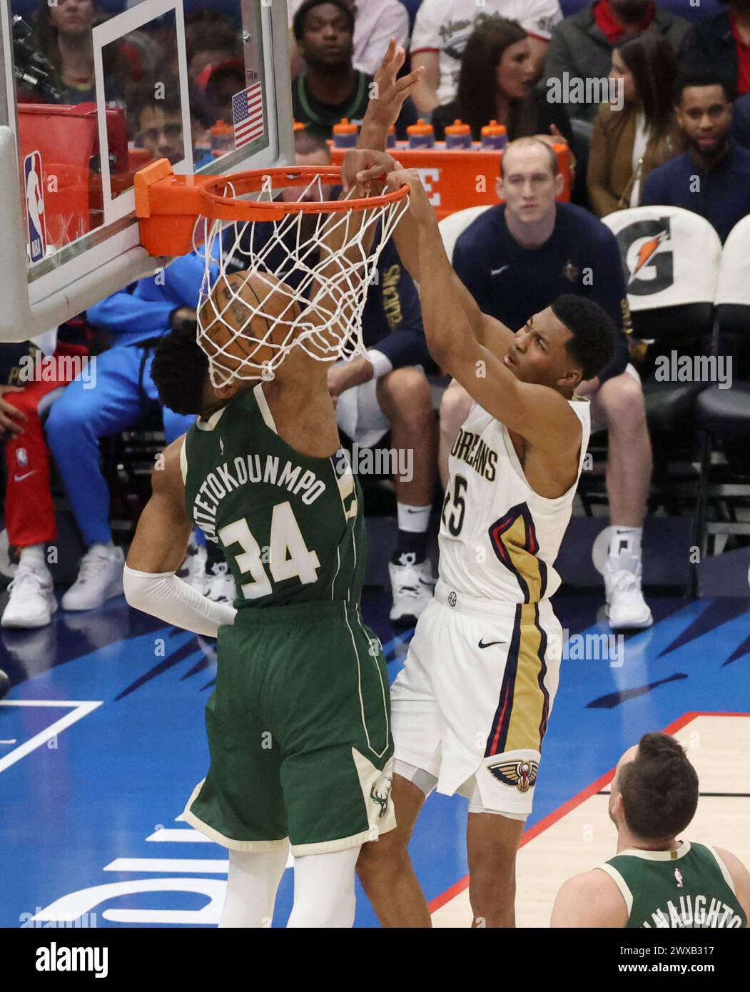 New Orleans, USA. 28th Mar, 2024. New Orleans Pelicans guard Trey ...