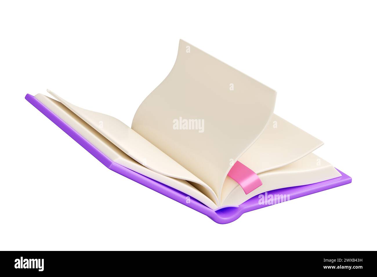Open book 3d render illustration Stock Photo - Alamy