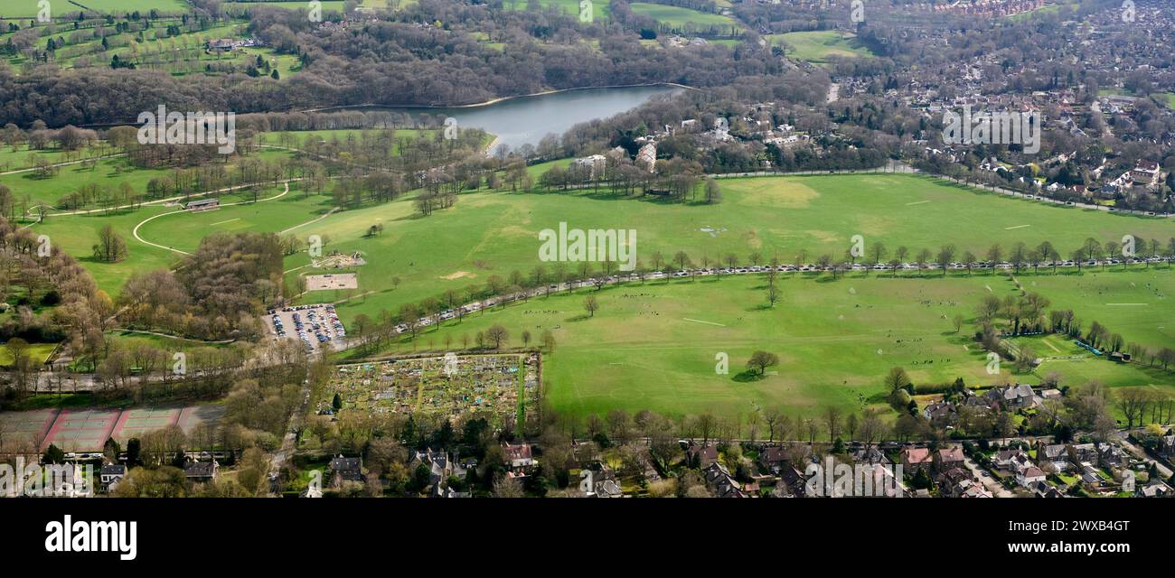 An aerial photograph of roundhay park hi-res stock photography and ...
