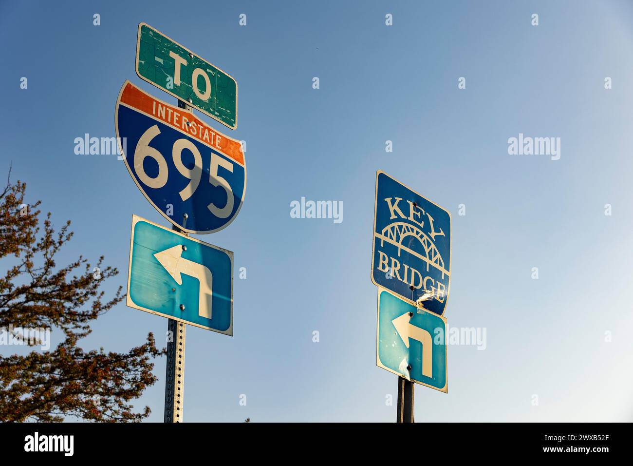 Dundalk, United States. 29th Mar, 2024. Road signs for the now ...
