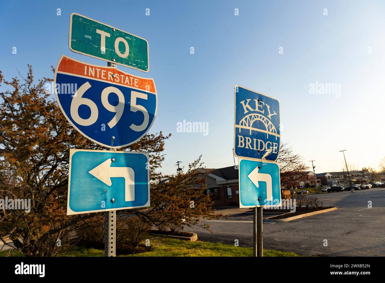 Dundalk, United States. 29th Mar, 2024. Road signs for the now ...