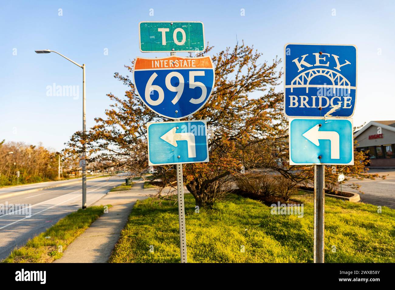 Dundalk, United States. 29th Mar, 2024. Road signs for the now ...