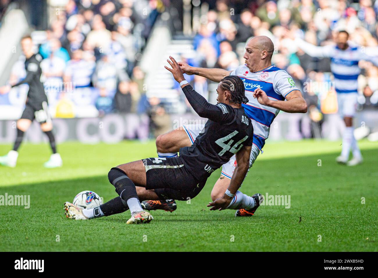 London, UK. 29th March 2024; Loftus Road Stadium, Shepherds Bush, West ...