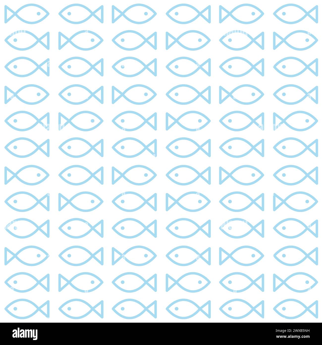 Seafood fish seamless cartoon Cut Out Stock Images & Pictures - Alamy