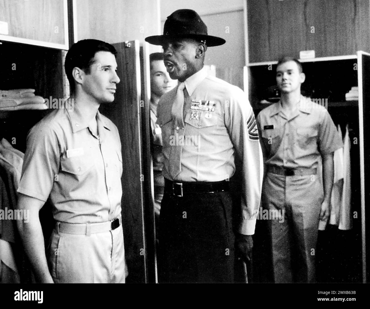 1982: Actors RICHARD GERE and LOUIS GOSSETT JR. in a scene from the ...