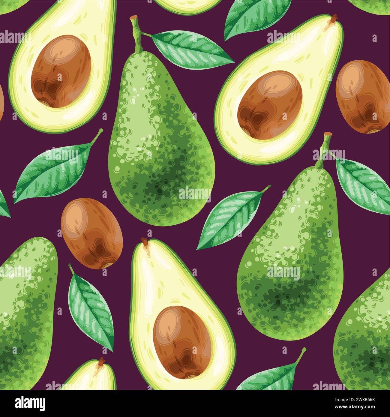 Vector seamless background with avocado Stock Vector Image & Art - Alamy