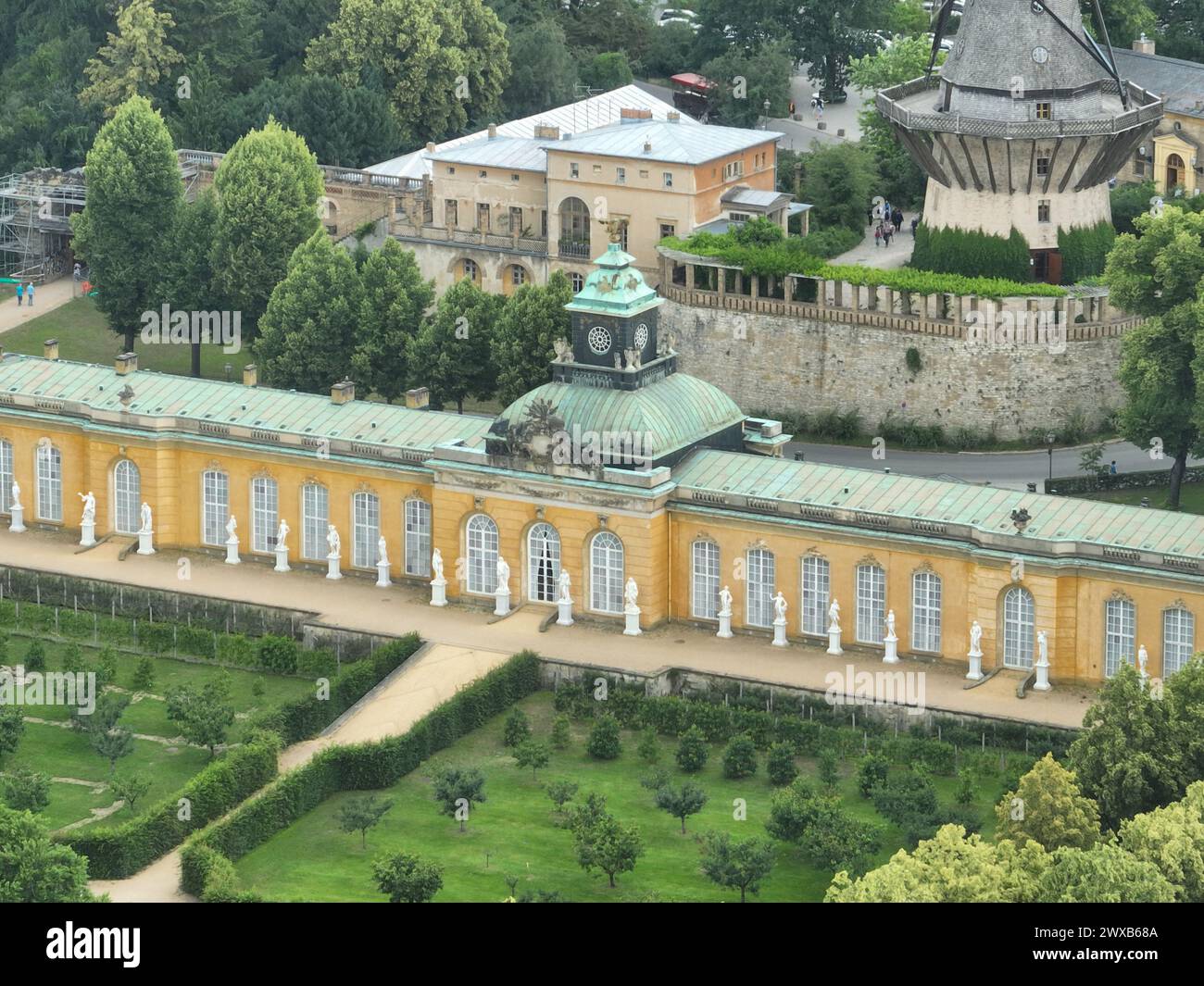 Sanssouci Palace, the former summer palace of Frederick the Great, King ...