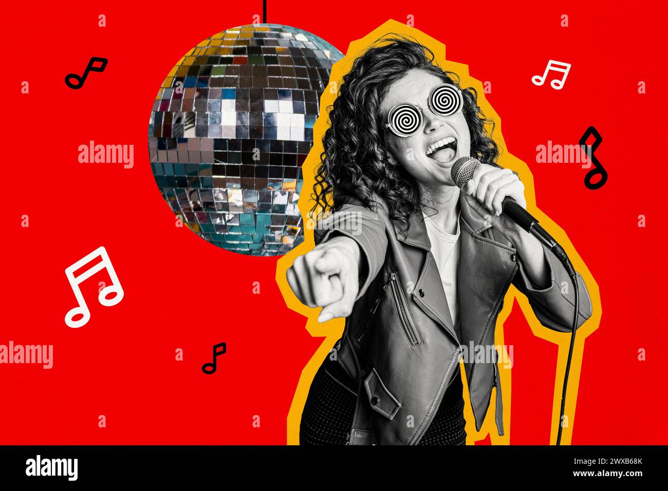 Woman singing karaoke on dance hi-res stock photography and images - Alamy