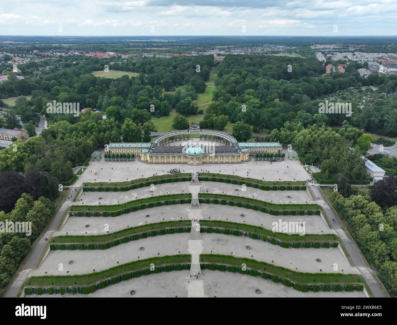Sanssouci Palace, the former summer palace of Frederick the Great, King ...