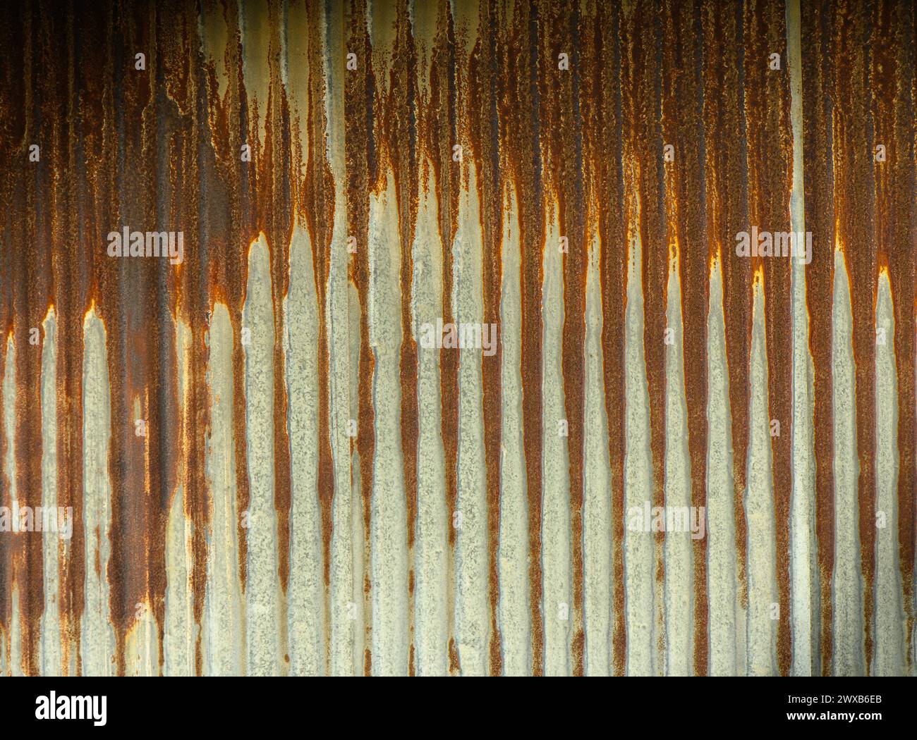 Refurbished, aged corrugated iron sheet on wall 1 Stock Photo - Alamy