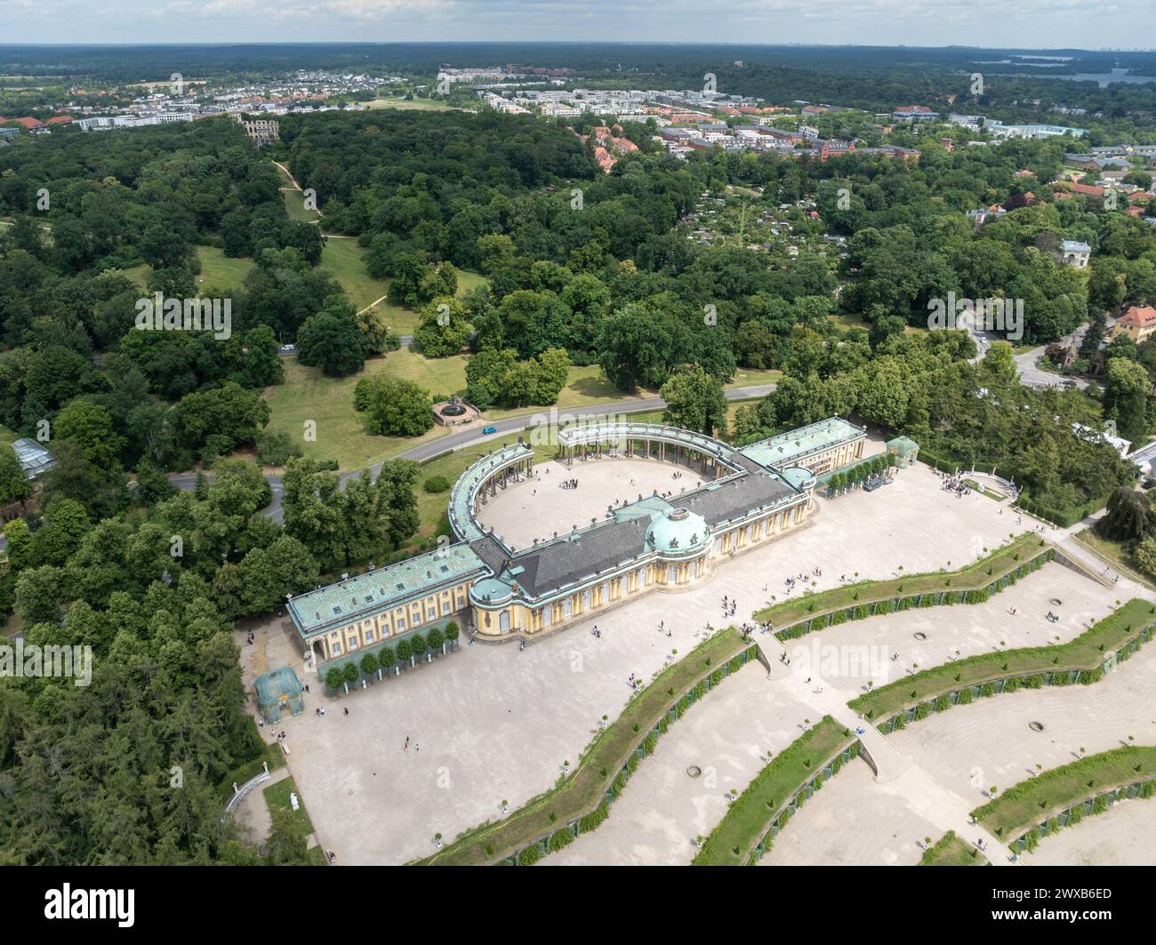 Sanssouci Palace, the former summer palace of Frederick the Great, King ...