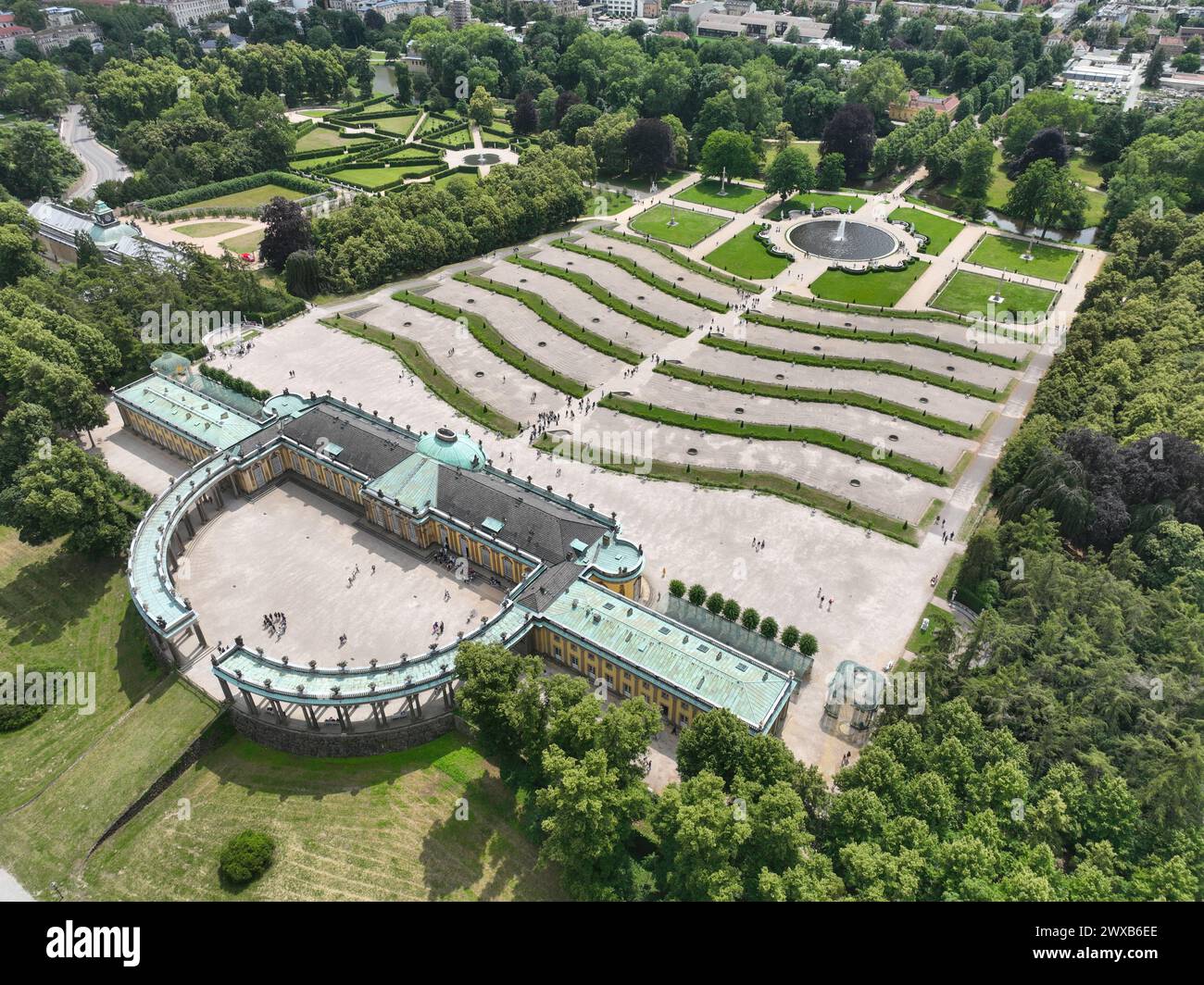 Sanssouci Palace, the former summer palace of Frederick the Great, King ...