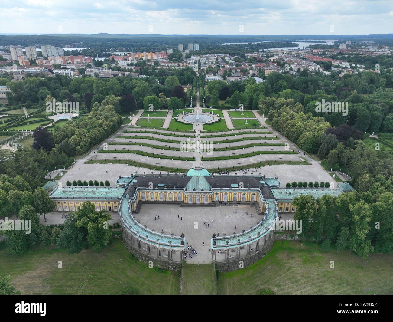 Sanssouci Palace, the former summer palace of Frederick the Great, King ...