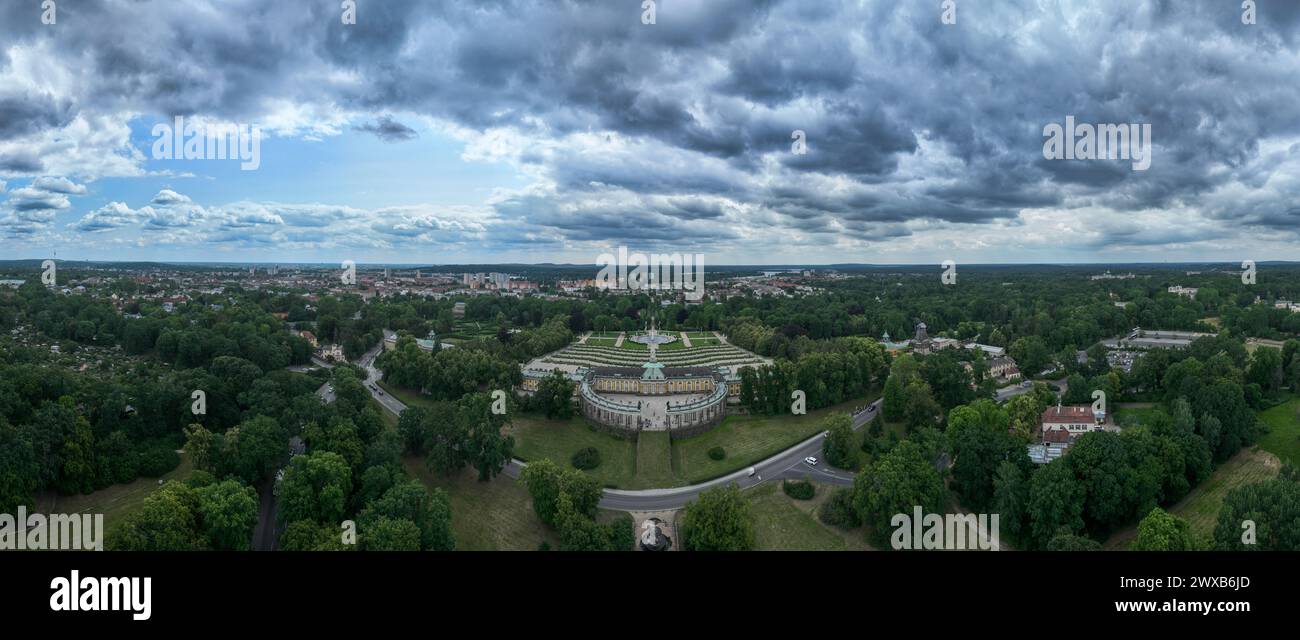 Sanssouci Palace, the former summer palace of Frederick the Great, King ...