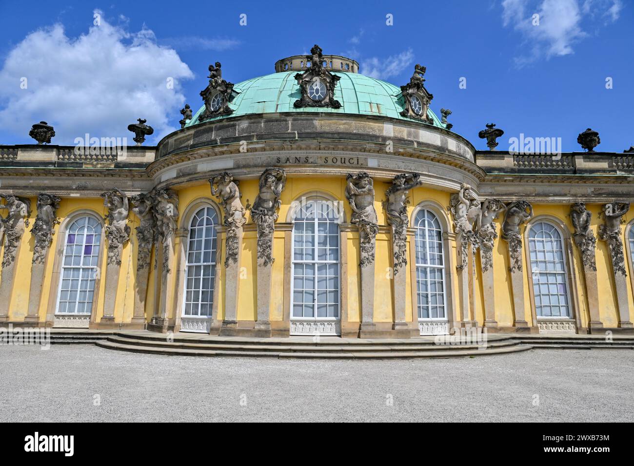 Sanssouci Palace, the former summer palace of Frederick the Great, King ...