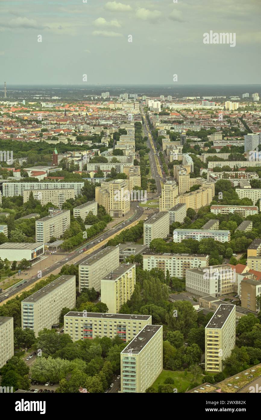 Aerial view of apartment blocks and streets of Berlin, Germany Stock ...