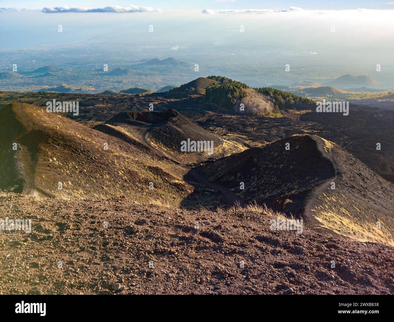 Etna volcano craters in Sicily, Italy Stock Photo - Alamy