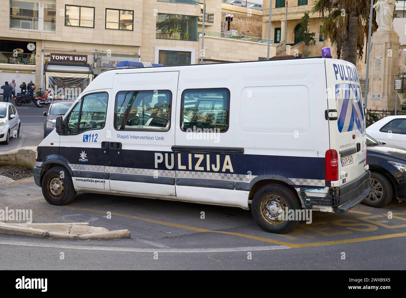 Malta - December 3, 2023: Pulizija vehicle in Malta. Malta Police ...
