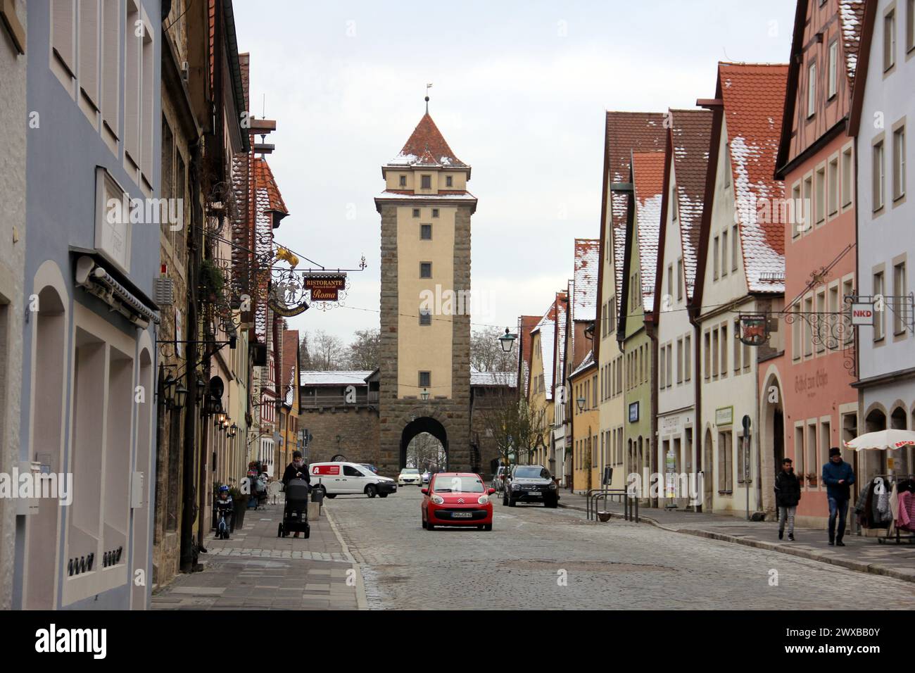 Tower of the medieval Gallows Gate, Galgentor, on the North-East edge ...