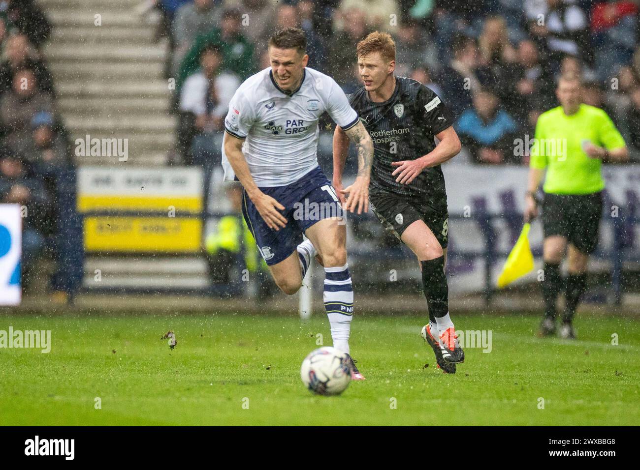 Emil Riis Jakobsen #19 of Preston North End in action during the Sky ...