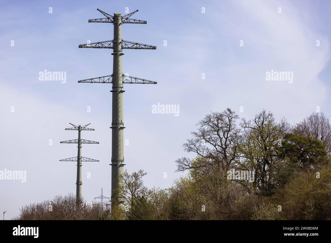 New power line from Birkenfeld to Oetisheim in the Enzkreis district ...