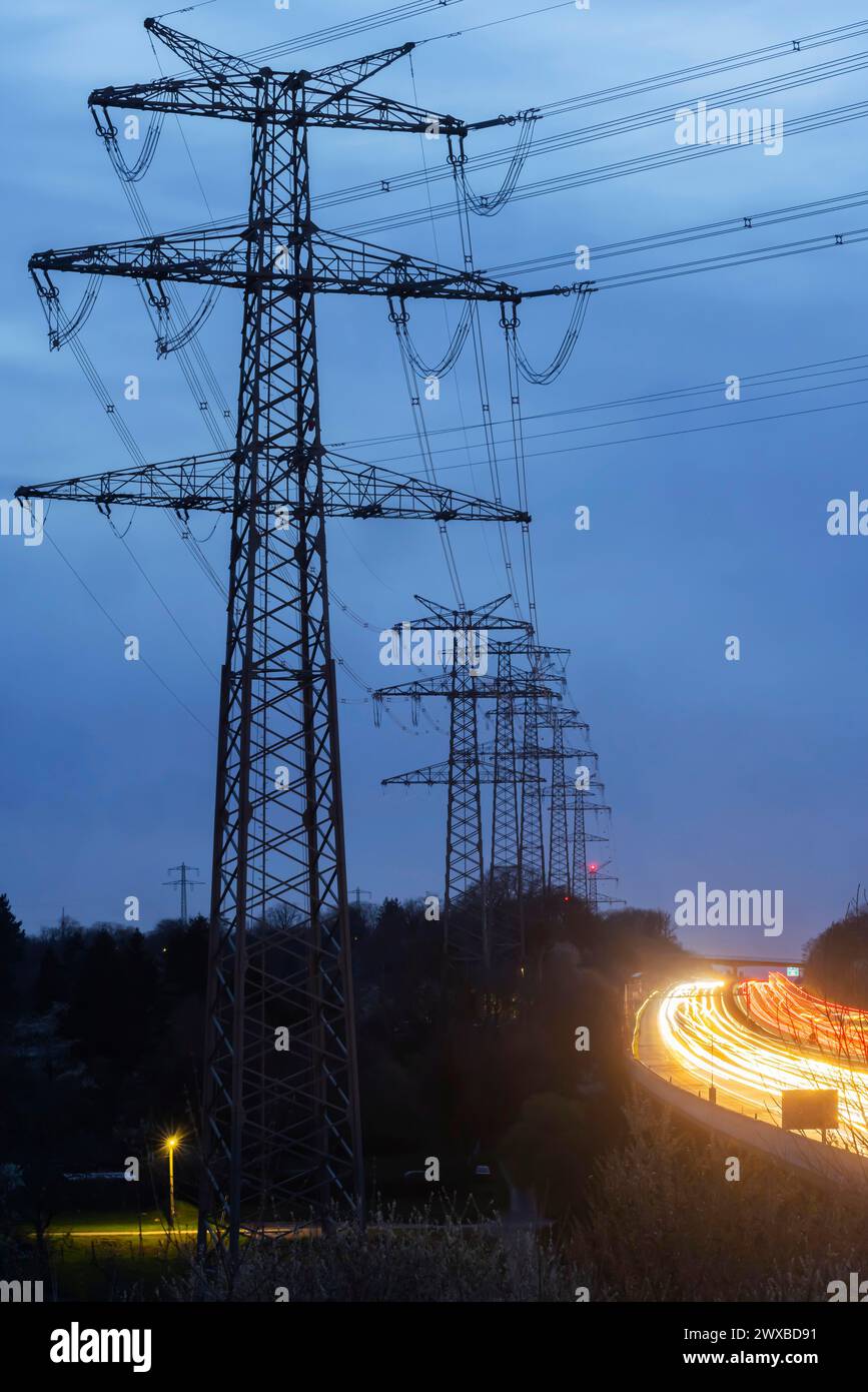 New power line from Birkenfeld to Oetisheim in the Enzkreis district in ...