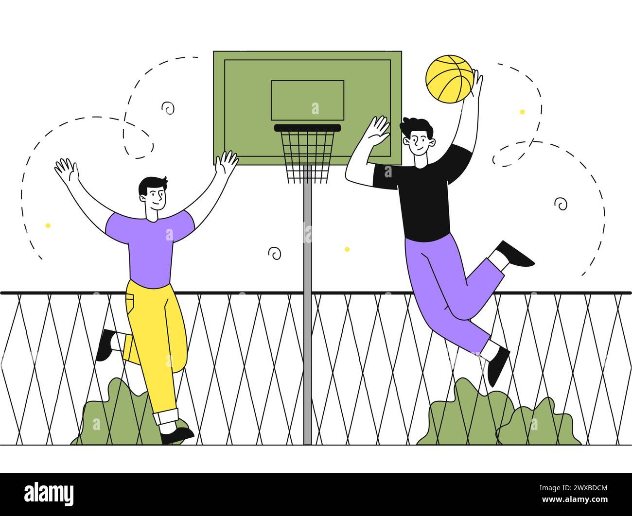 Handsome basketball player Stock Vector Images - Alamy