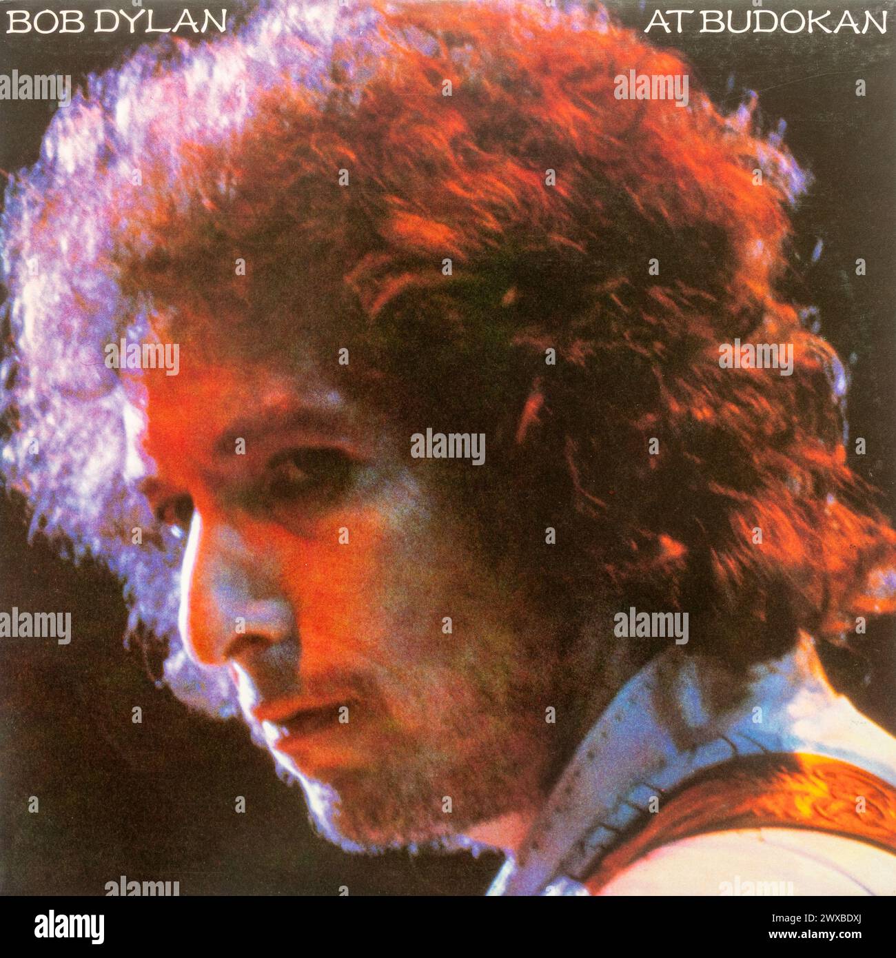 Bob Dylan at Budokan, live vinyl LP record album cover Stock Photo - Alamy