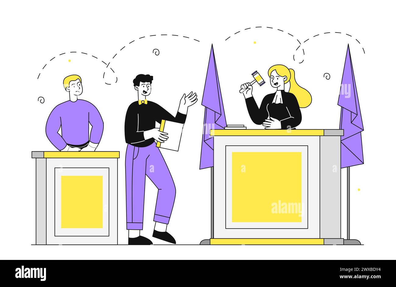 Jury court room Cut Out Stock Images & Pictures - Alamy