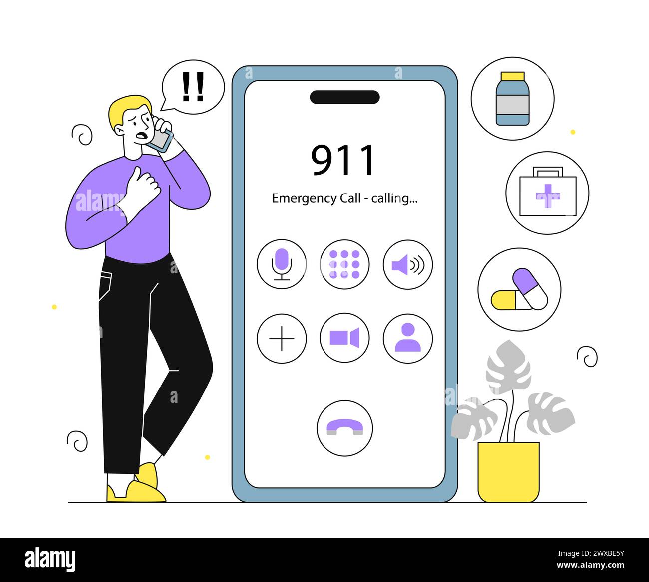 Emergency number fire department Stock Vector Images - Alamy