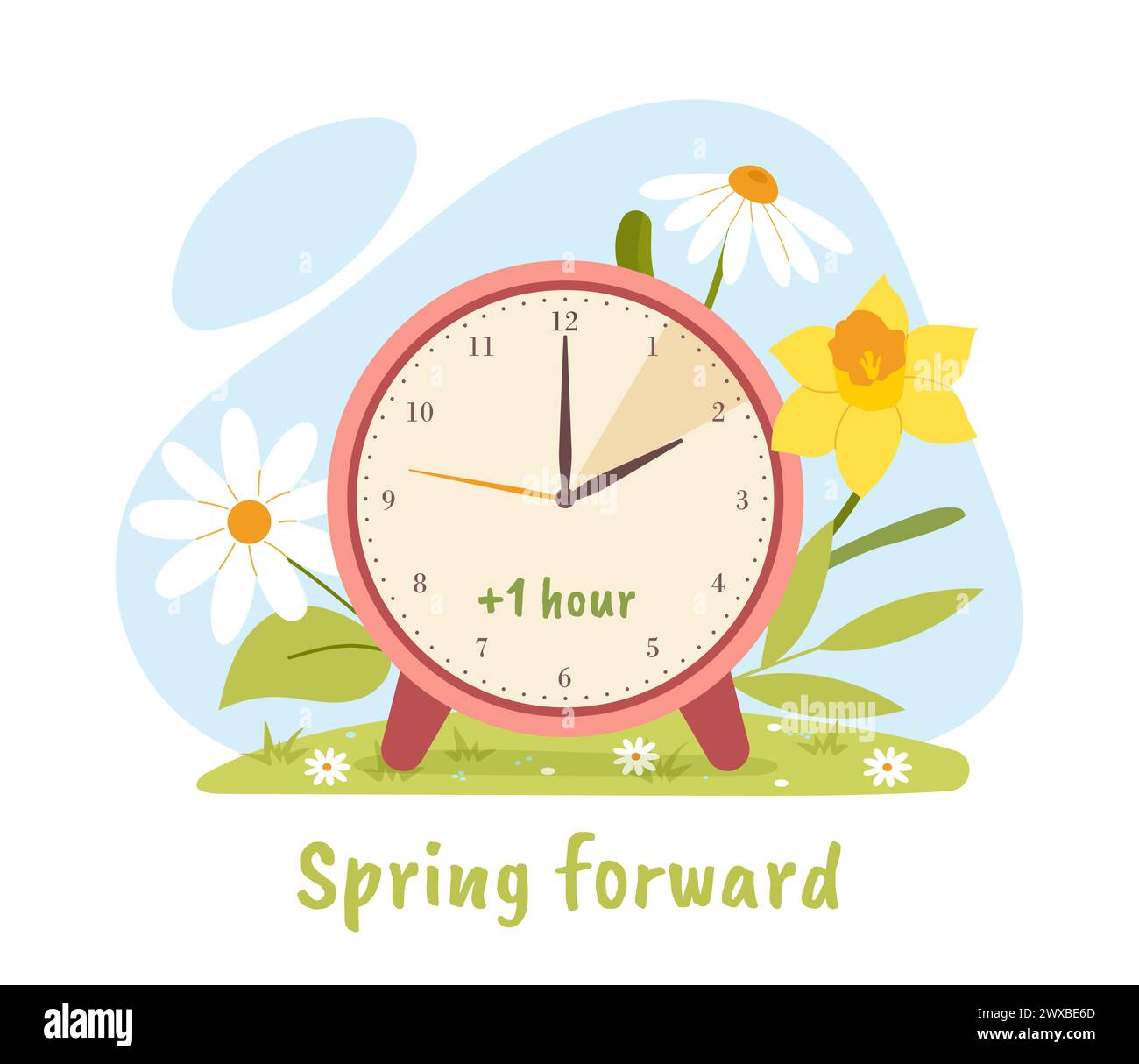Daylight saving time vector poster Stock Vector Image & Art - Alamy