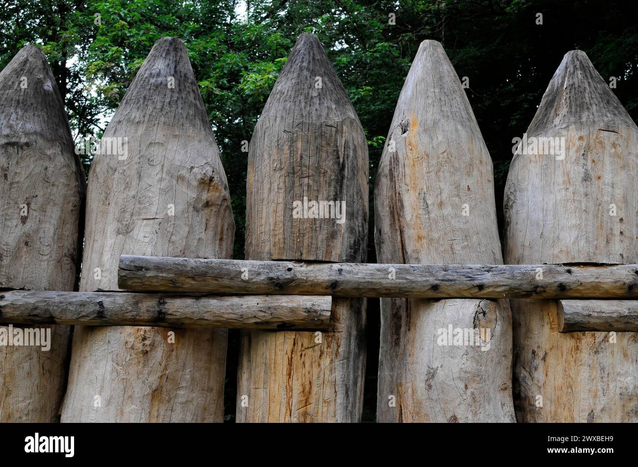 Wooden palisade hi-res stock photography and images - Alamy