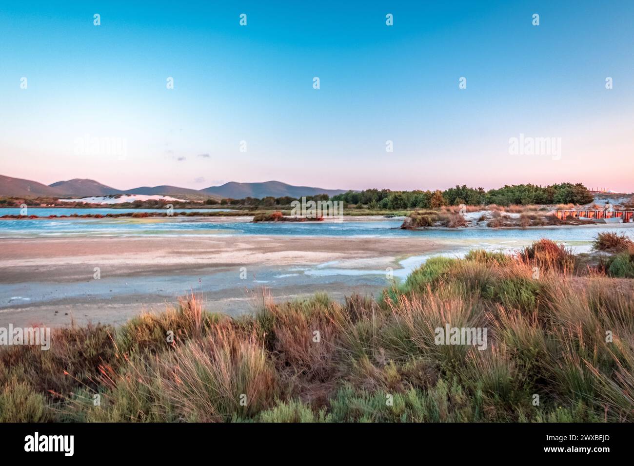 Summer day at Is Arenas Biancas, a beautiful beach in the south-west of ...