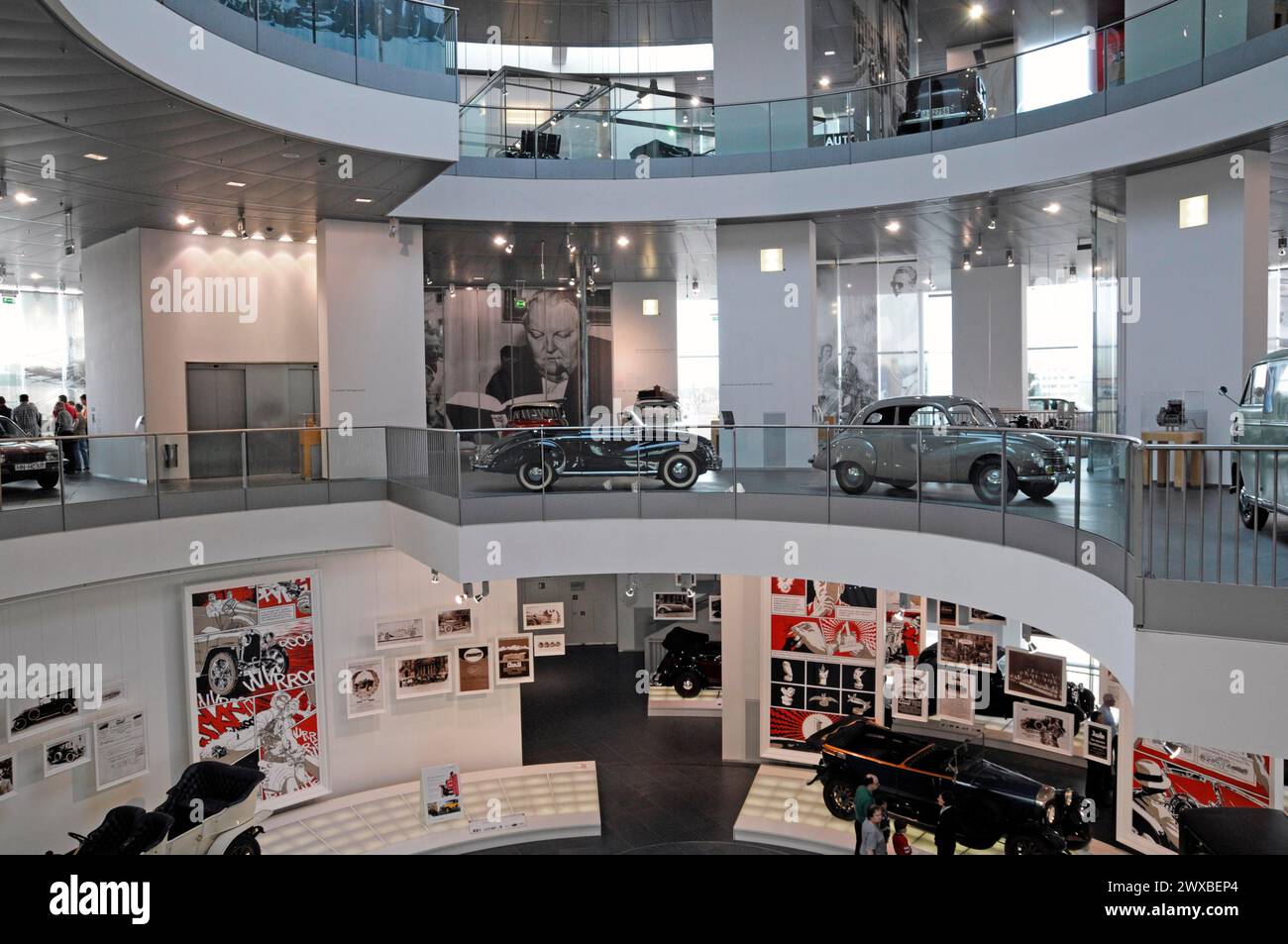 Museum mobile, Audi Museum, Modern, multi-storey exhibition hall with ...