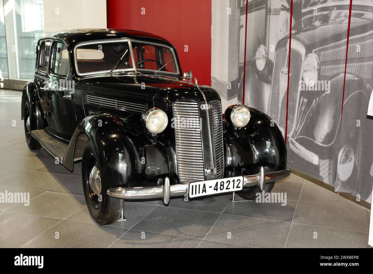 Museum mobile, Audi Museum, A classic black Audi Front 225 vintage car ...