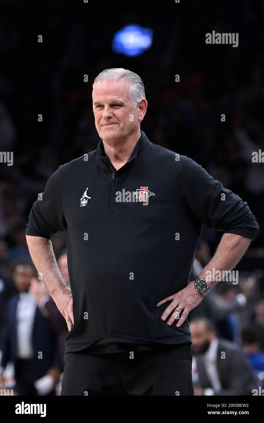 TD Garden. 28th Mar, 2024. Boston, Mass: San Diego State Aztecs head ...