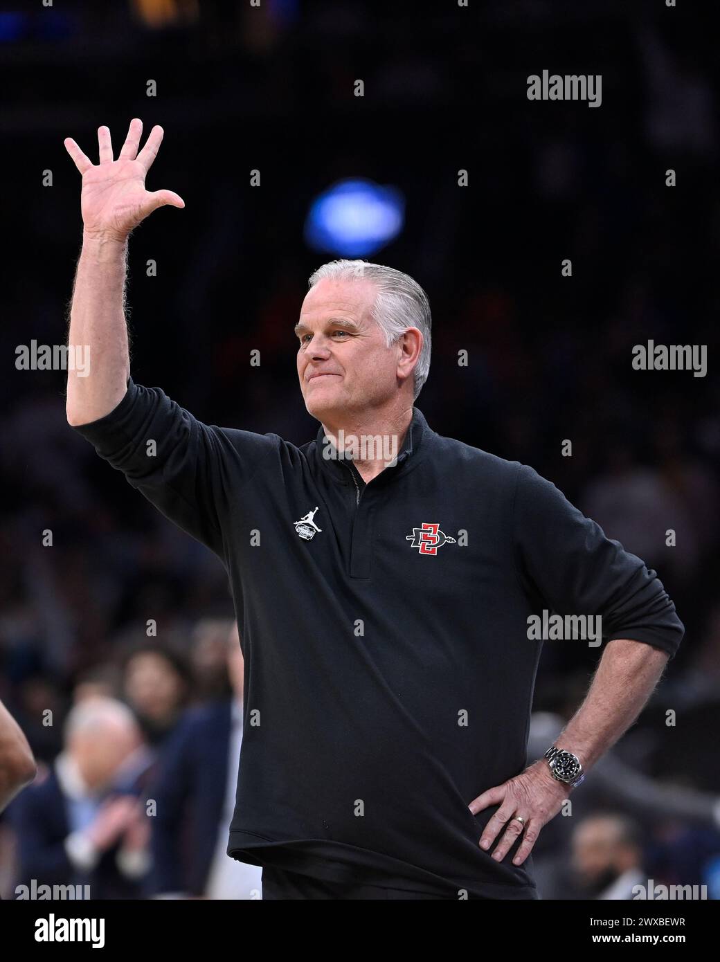 TD Garden. 28th Mar, 2024. Boston, Mass: San Diego State Aztecs head ...