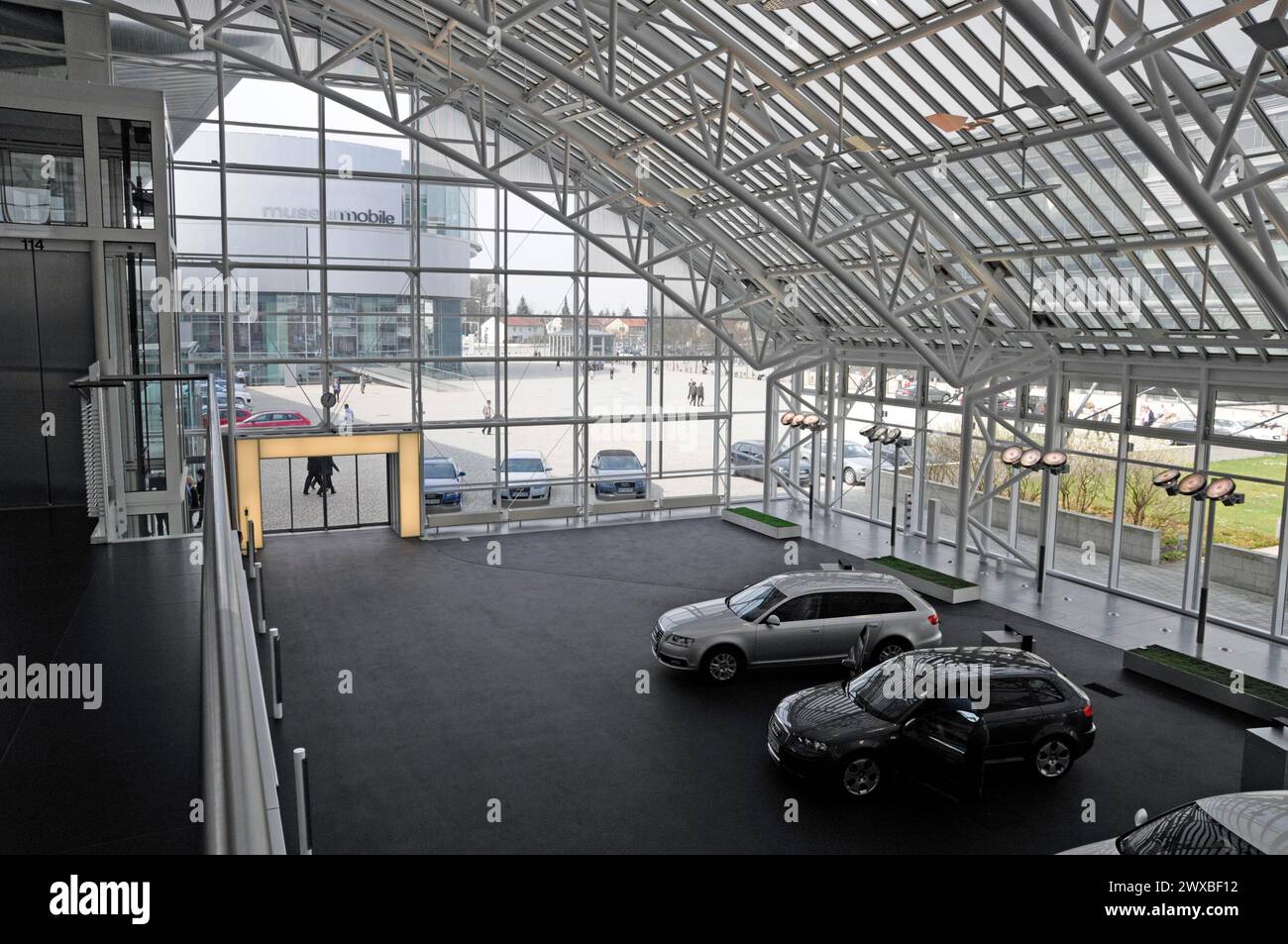 Museum mobile, Audi Museum, Interior of the 'museumobile' with glass ...
